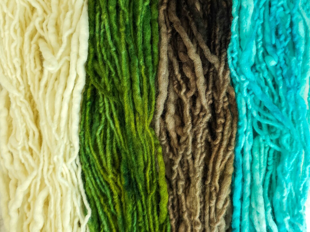 Thunder chunky Variegated Wool Yarn bulky Thick'n'thin Felted Hand Dyed ...