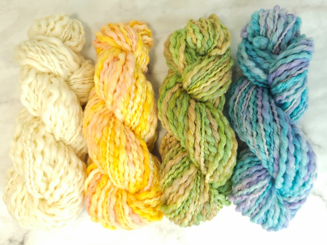 Trellis chunky Variegated Wool Yarn bulky Thick'n'thin Spiral Ply Hand ...