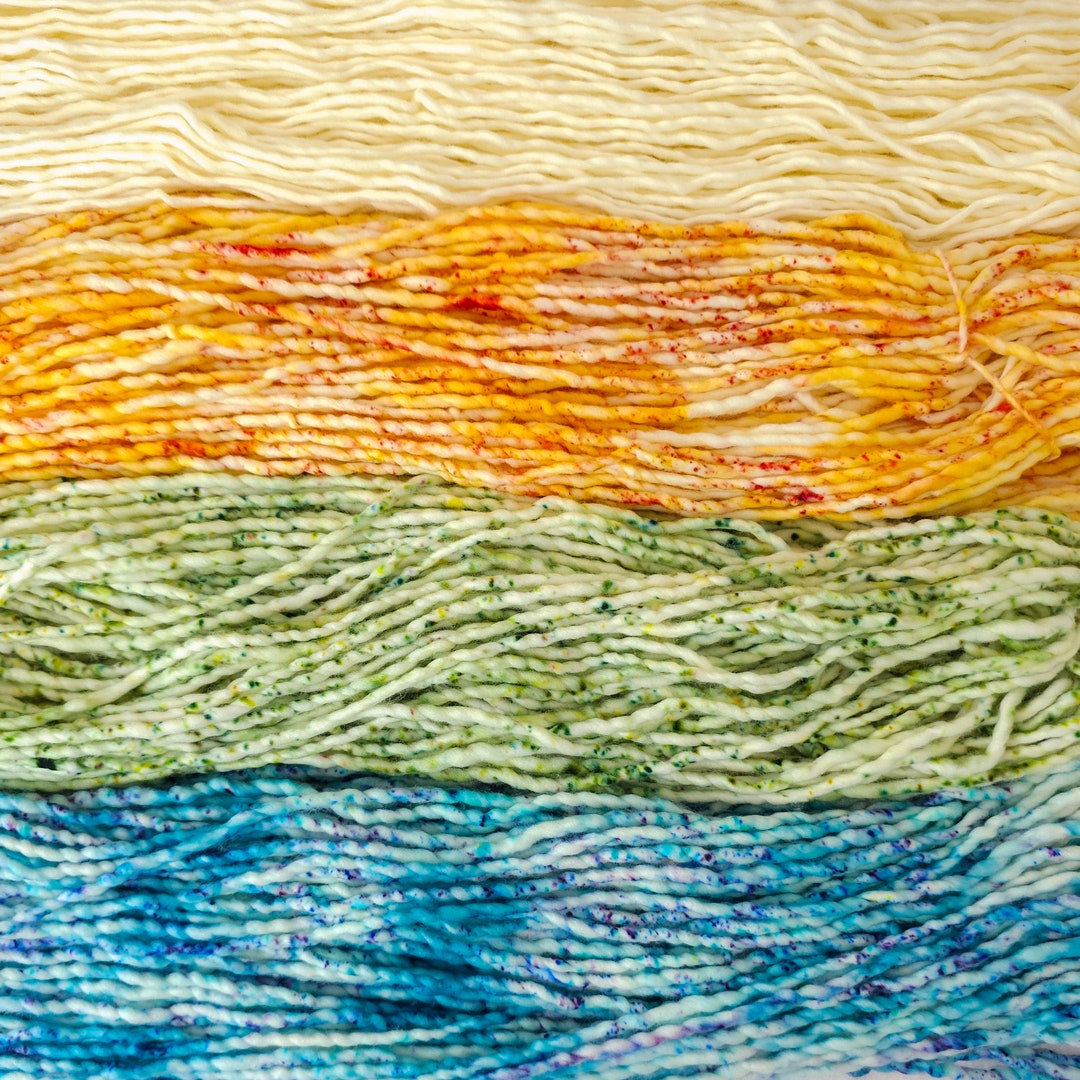 Tenor chunky Variegated Merino Wool Yarn bulky Single Ply Hand Dyed ...