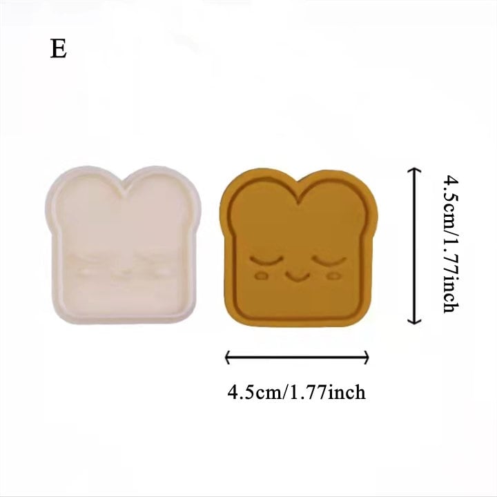 Set of 6pcs Mini Size Toast Icon Cookie Molds Cookie Cutter - Etsy
