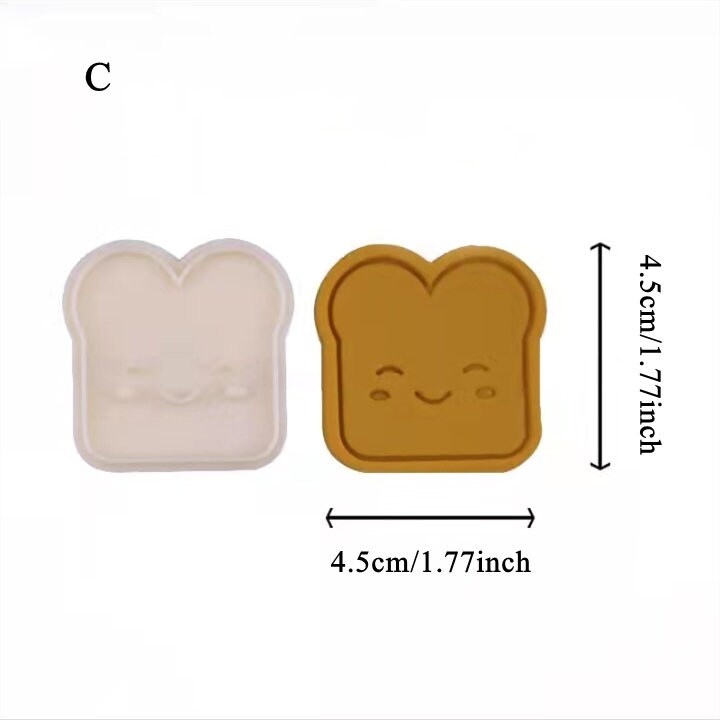 Set of 6pcs Mini Size Toast Icon Cookie Molds Cookie Cutter - Etsy