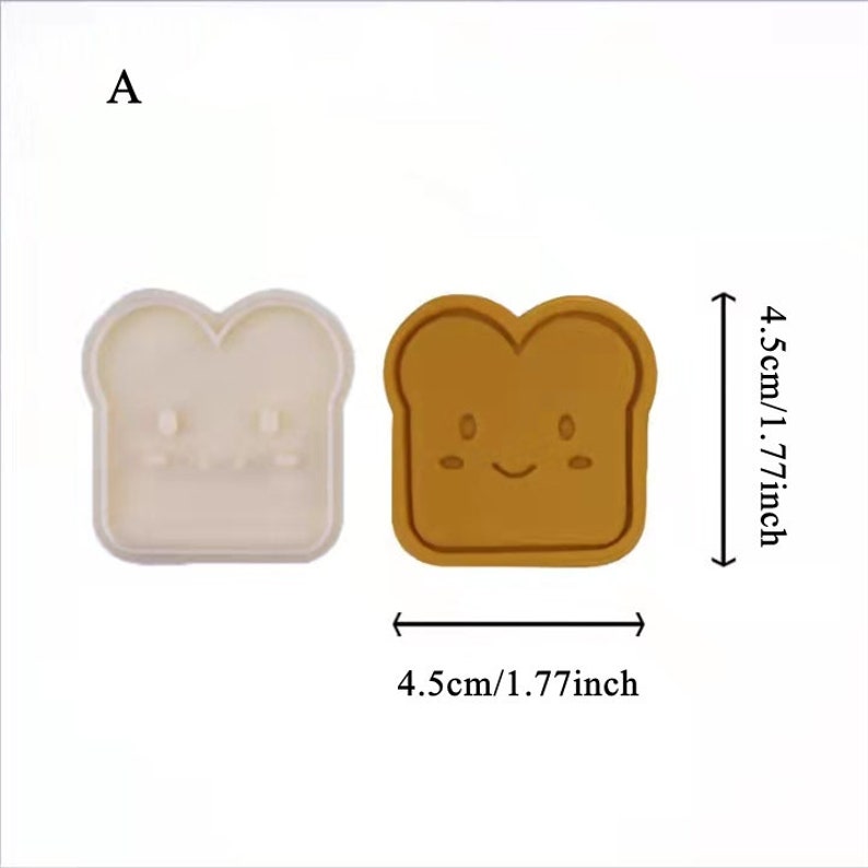 Set of 6pcs Mini Size Toast Icon Cookie Molds Cookie Cutter - Etsy