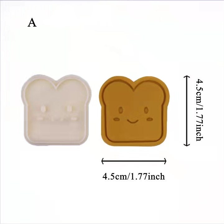 Set of 6pcs Mini Size Toast Icon Cookie Molds Cookie Cutter - Etsy