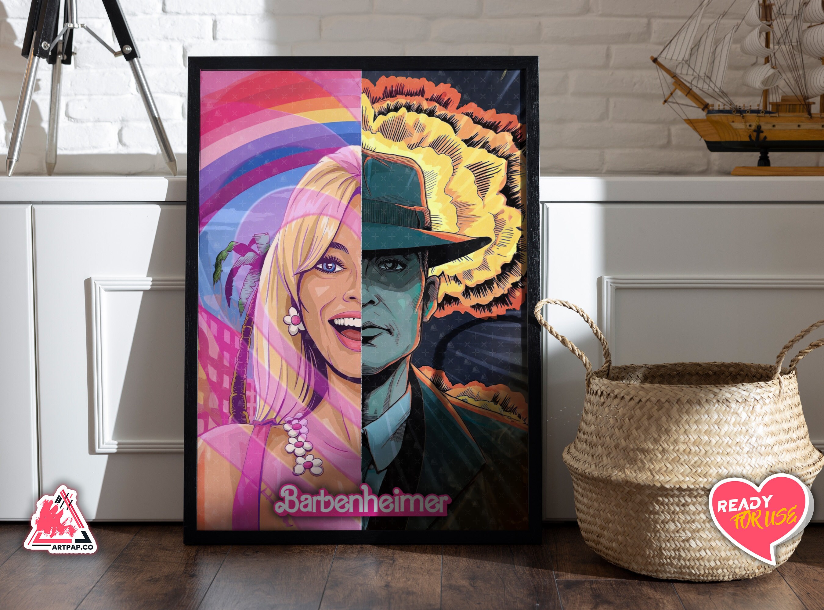 Barbenheimer | Movie Poster Design | Barbenheimer Wall Art | Barb and ...