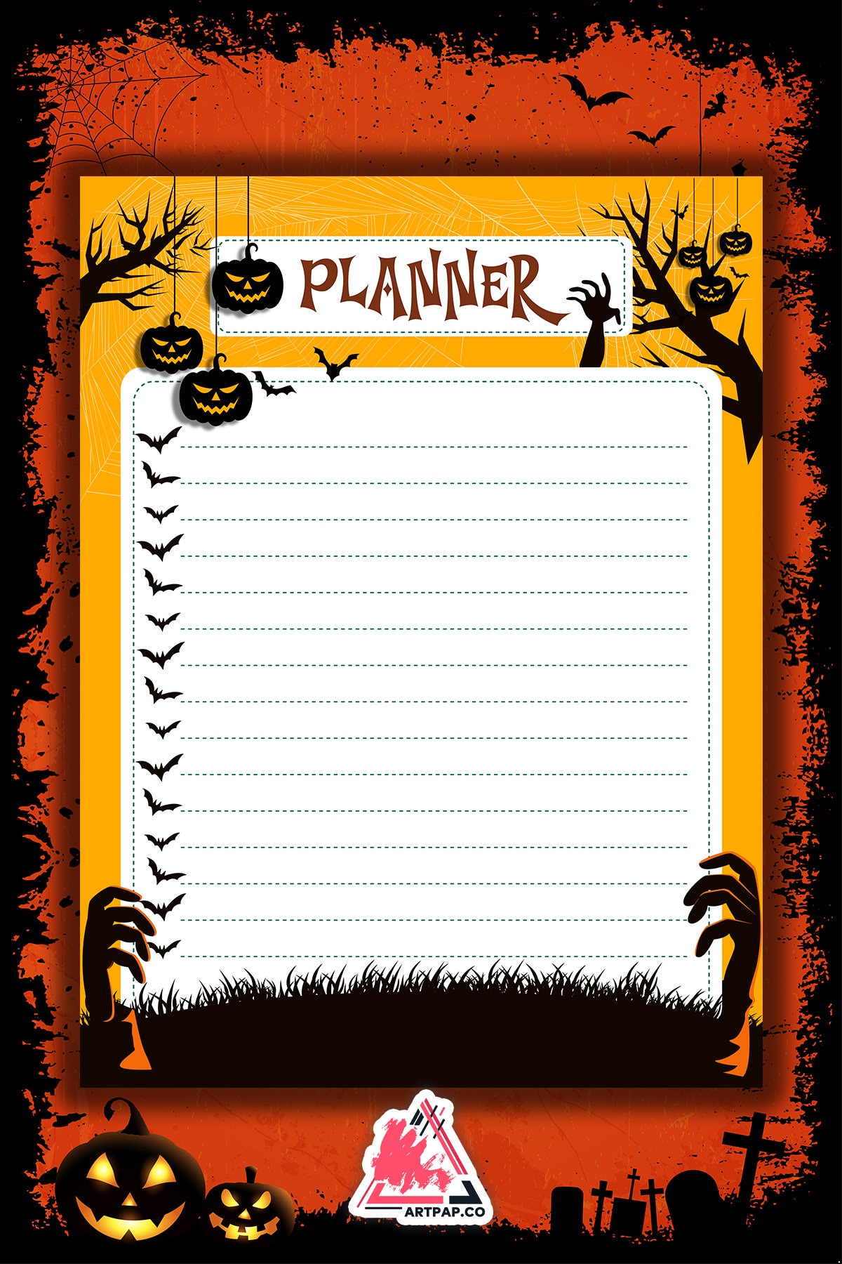 Halloween Planner Printable, Goodnotes Halloween Planner, Halloween ...