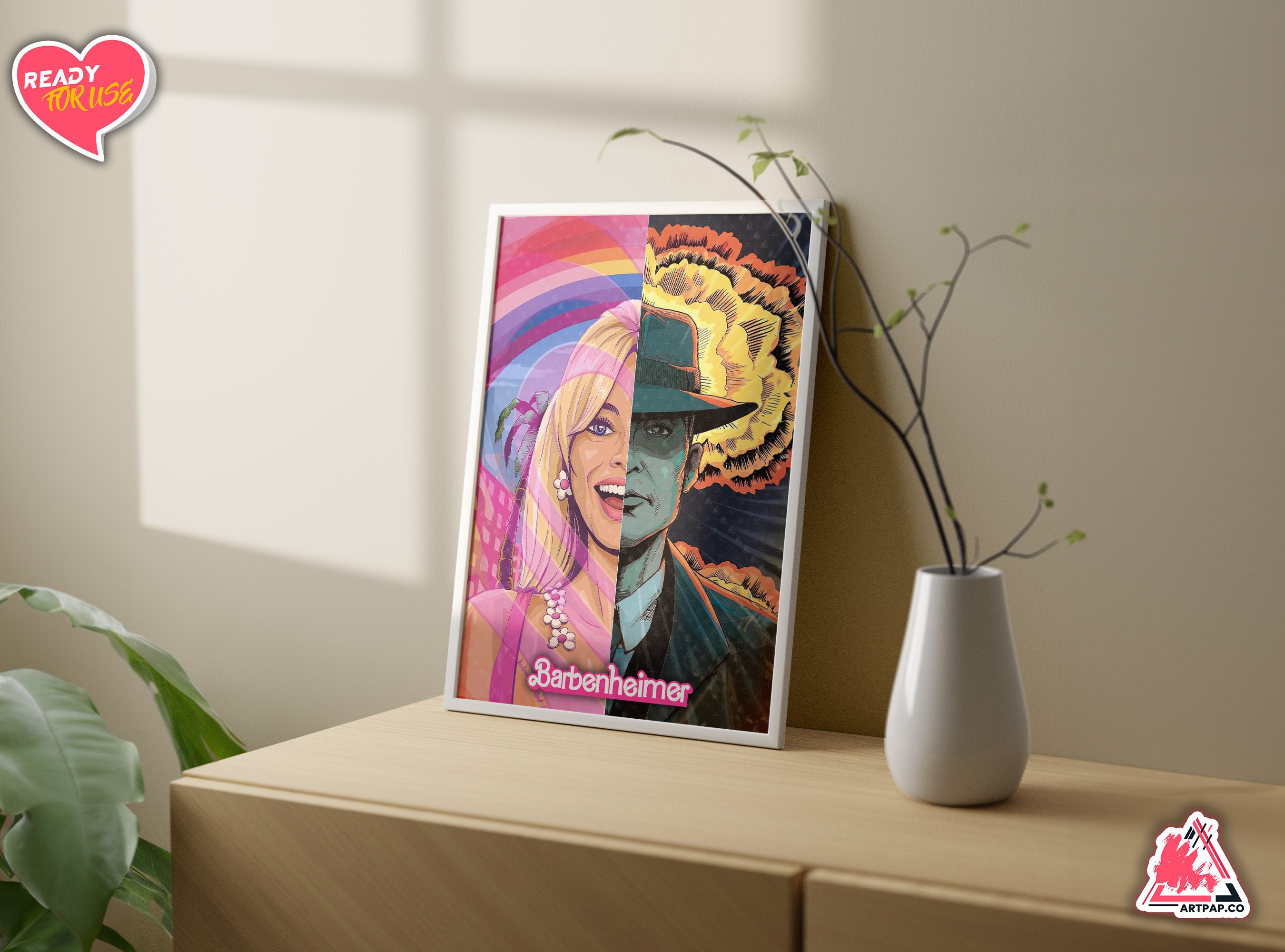 Barbenheimer | Movie Poster Design | Barbenheimer Wall Art | Barb and ...