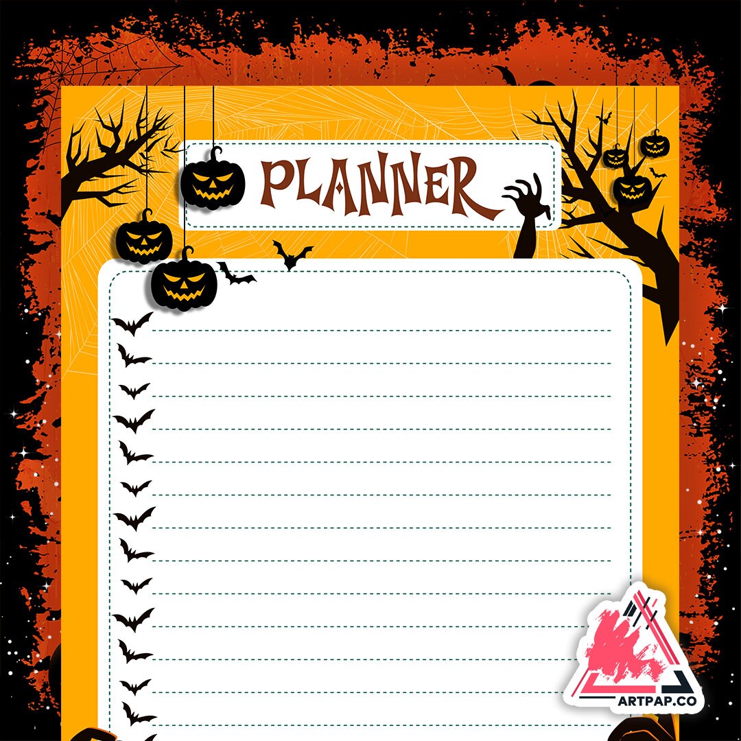 Halloween Planner Printable, Goodnotes Halloween Planner, Halloween ...