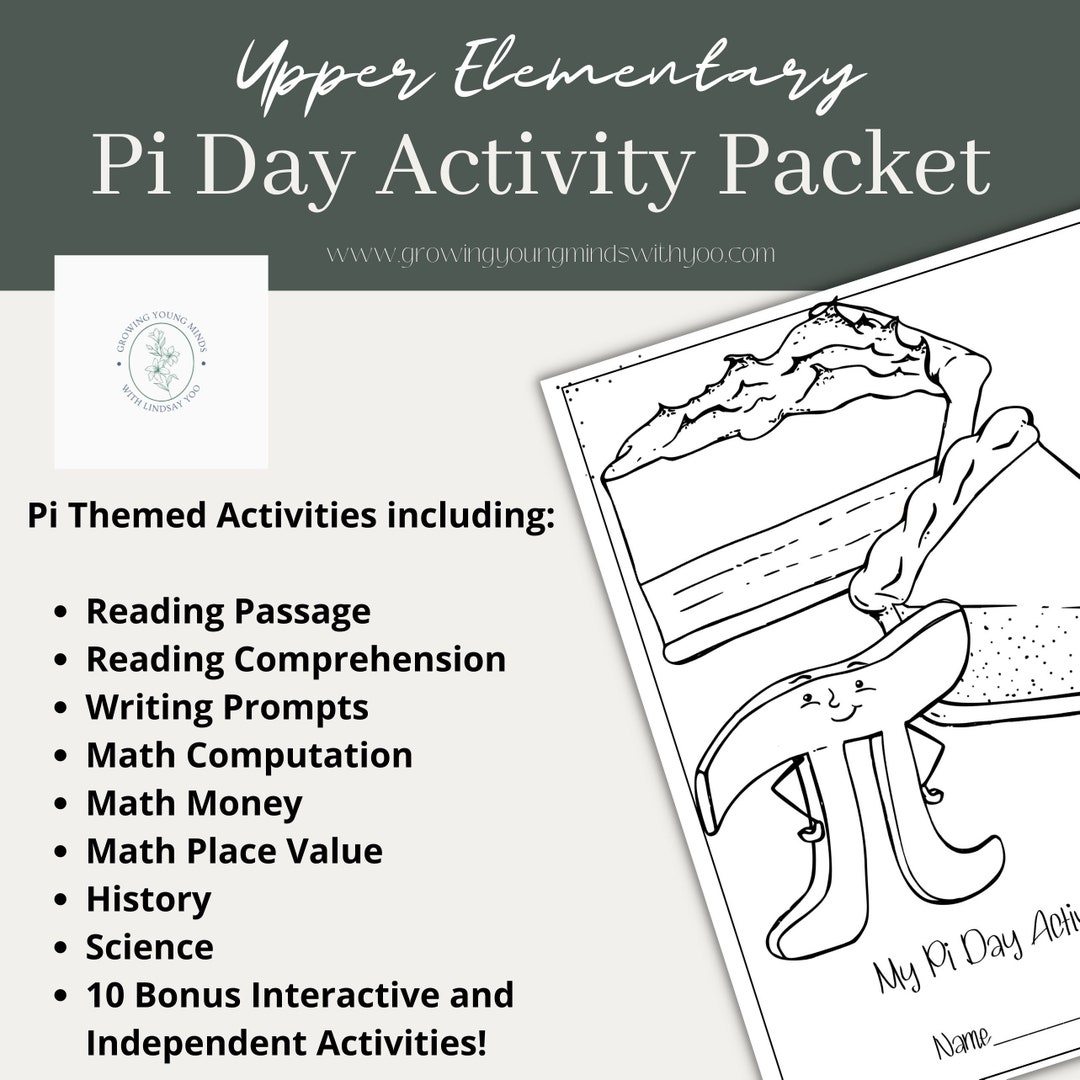 Upper Elementary Pi Day Activity Packet - Etsy