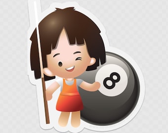 8 Ball Billiards Pool Sticker Decal - Etsy