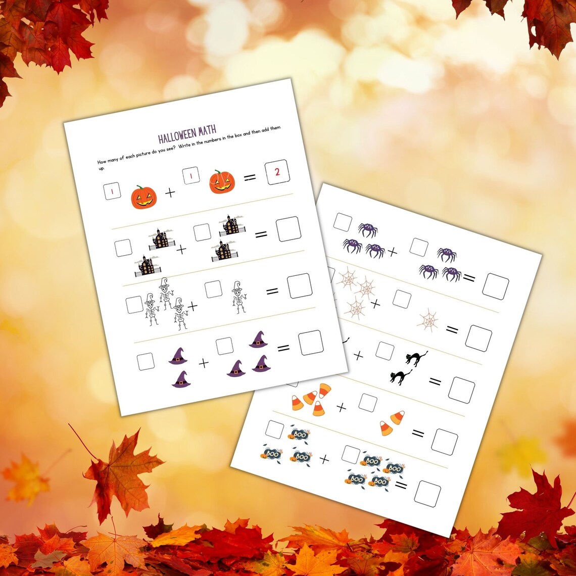 Fall & Halloween Preschool Printable Activity Bundle. - Etsy