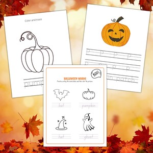 Fall & Halloween Preschool Printable Activity Bundle. - Etsy