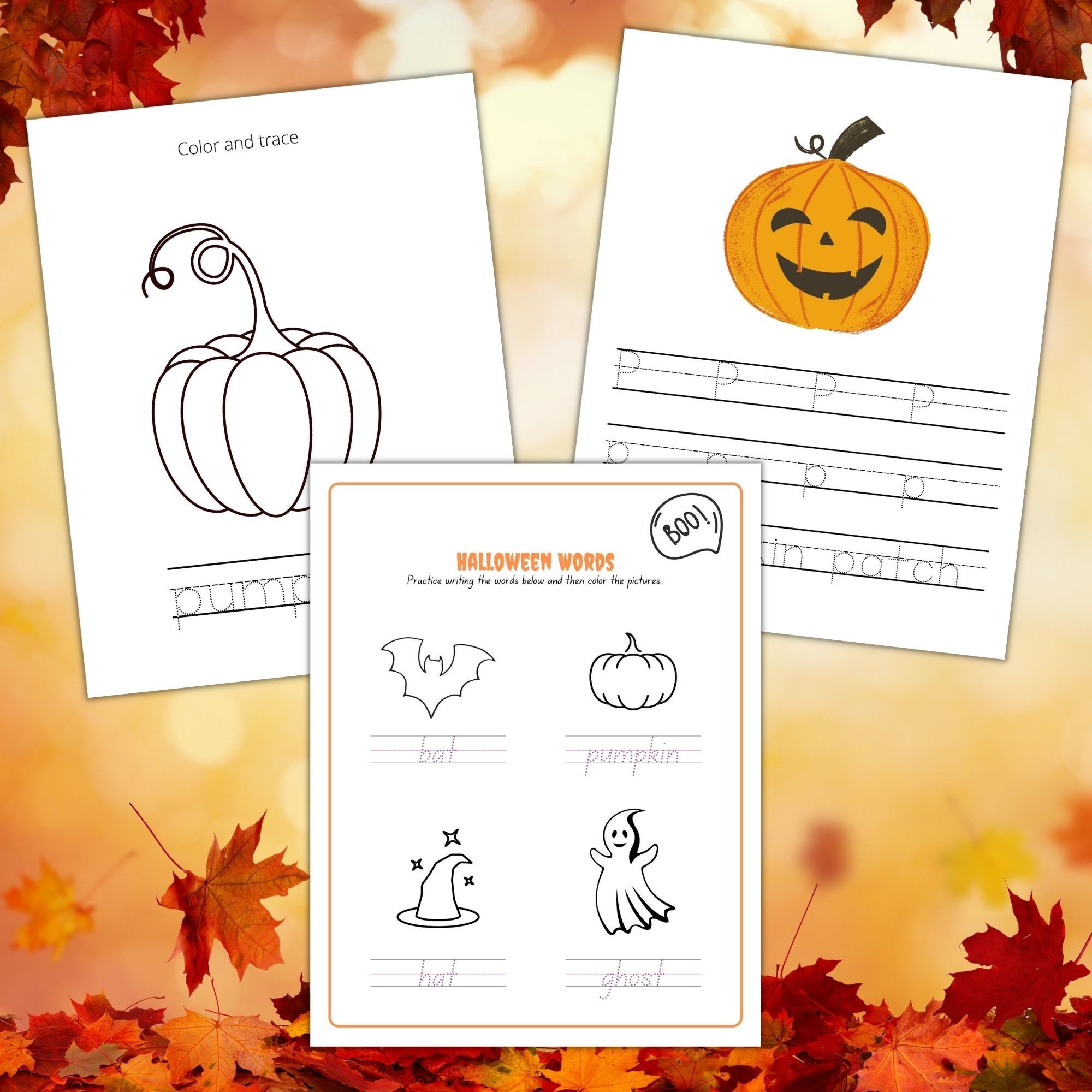 Fall & Halloween Preschool Printable Activity Bundle. - Etsy