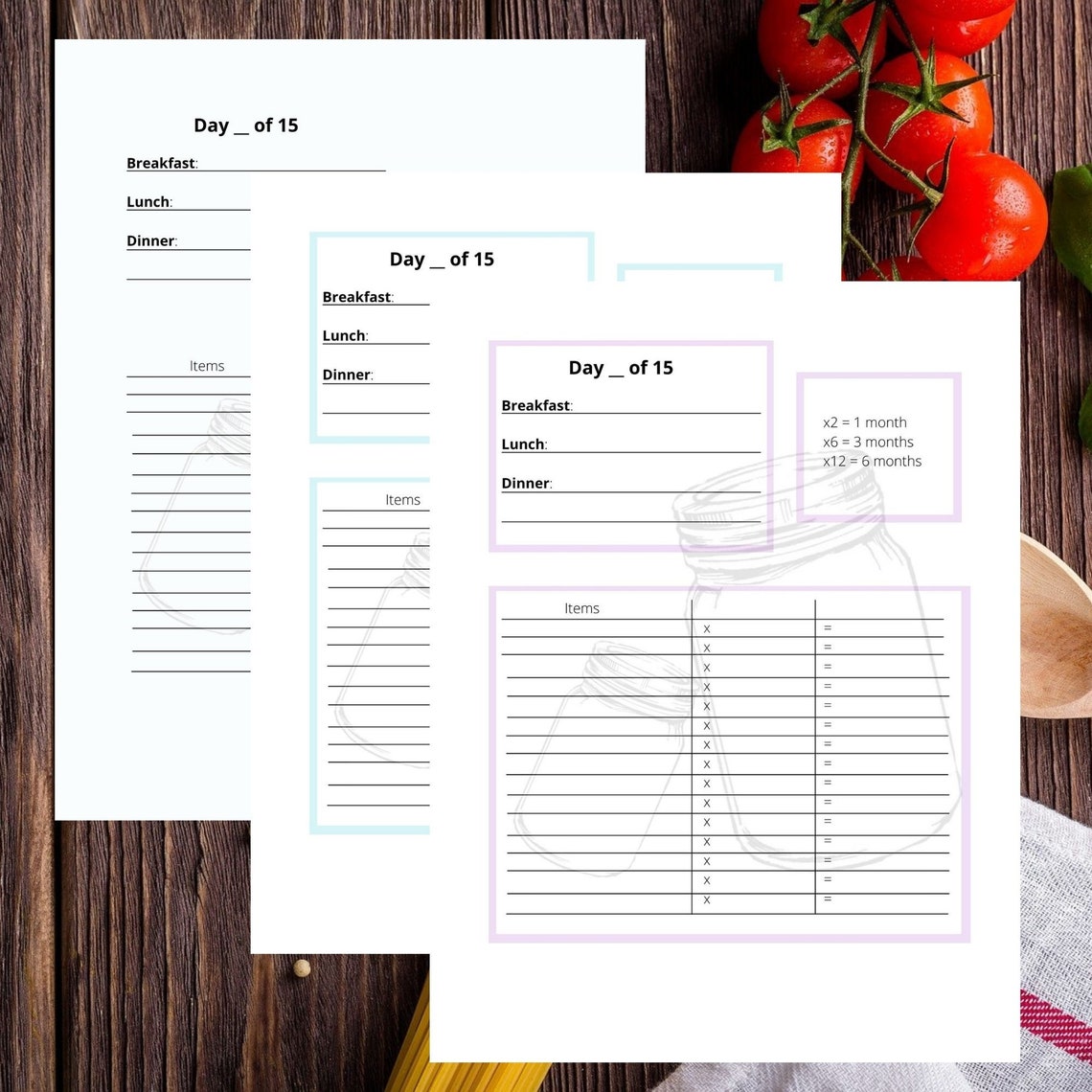 Weekly Planner With Grocery List, Shopping List, Recipe Cards, Food ...