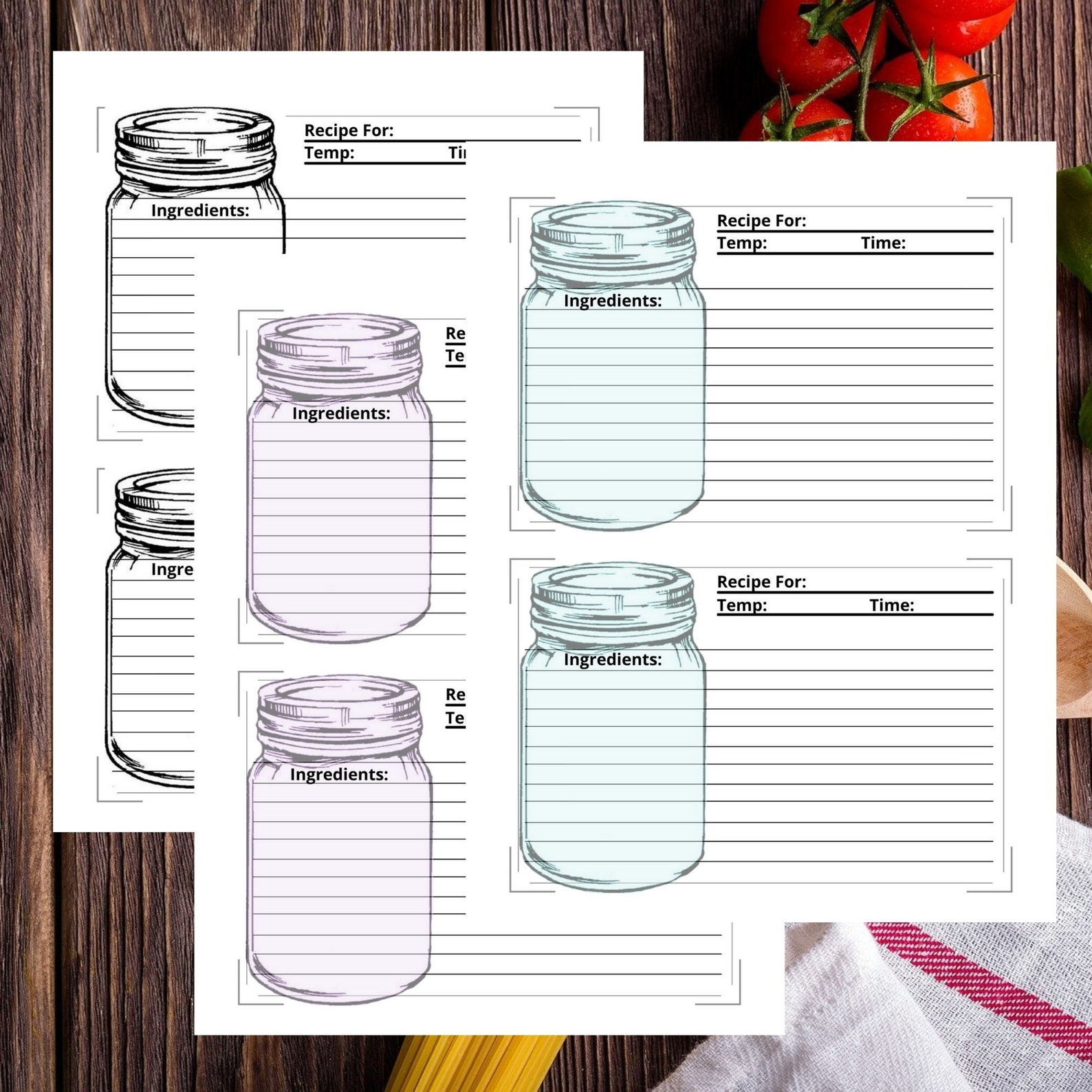 Weekly Planner With Grocery List, Shopping List, Recipe Cards, Food ...