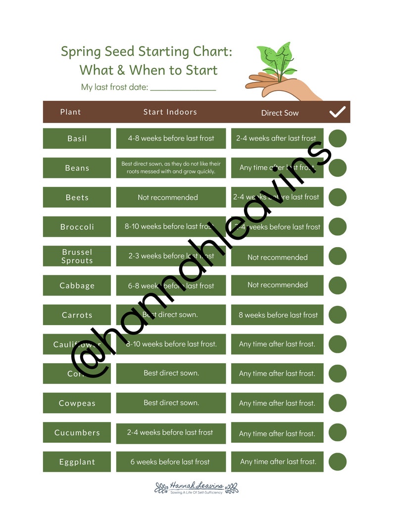 Seed Starting Packet - Etsy