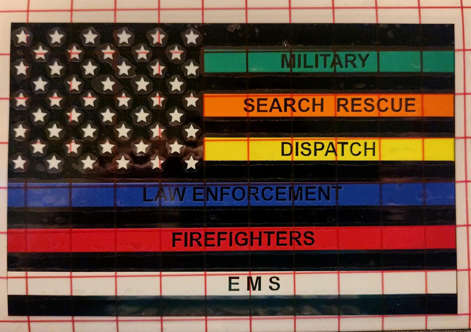 First Responder Flag Vinyl Decal - Etsy