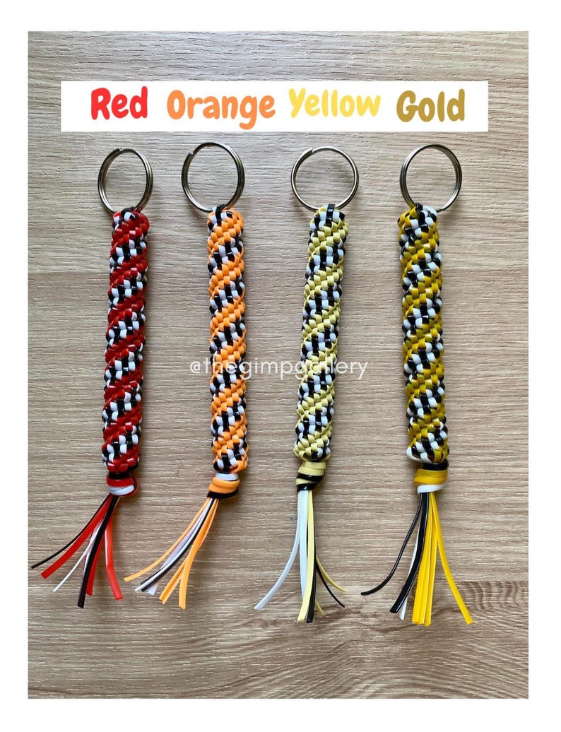 Handmade Zebra Stitch Rexlace Keychain: Boondoggle Gimp Keyring - Etsy