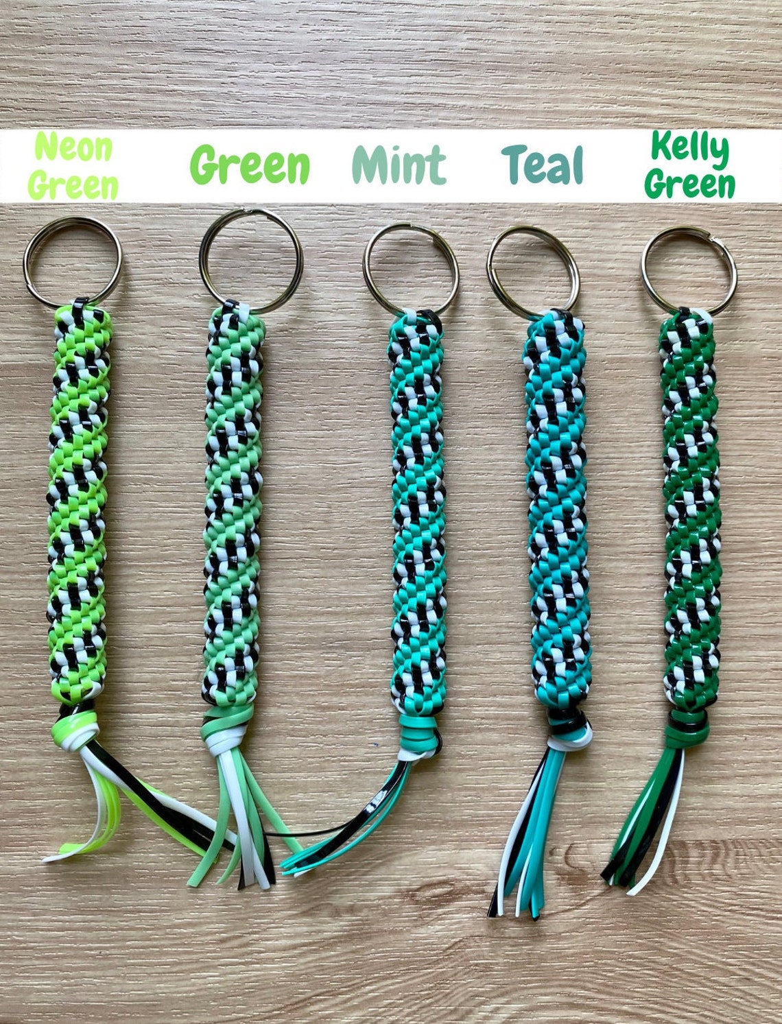 Zebra Stitch Gimp Keychain, Rexlace Keychain, Boondoggle Keychain - Etsy