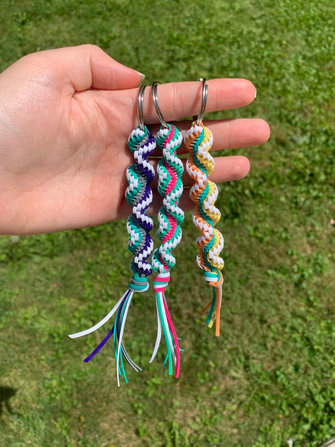 DNA Stitch Gimp Keychains Boondoggle Keychains Rexlace Etsy