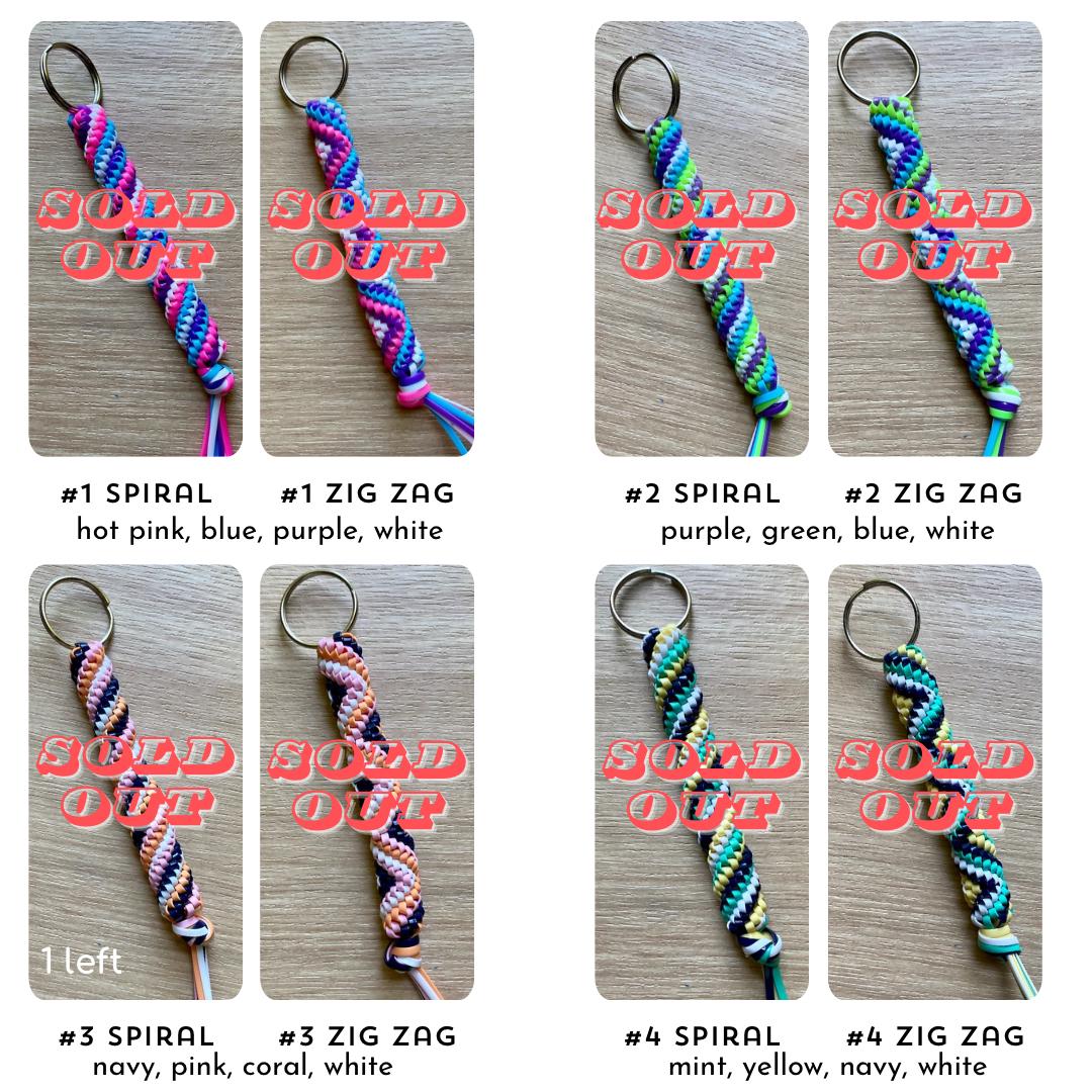 Boondoggle Keychain Bundle: 3 Gimp Keychains - Backpack & Zipper Charms ...