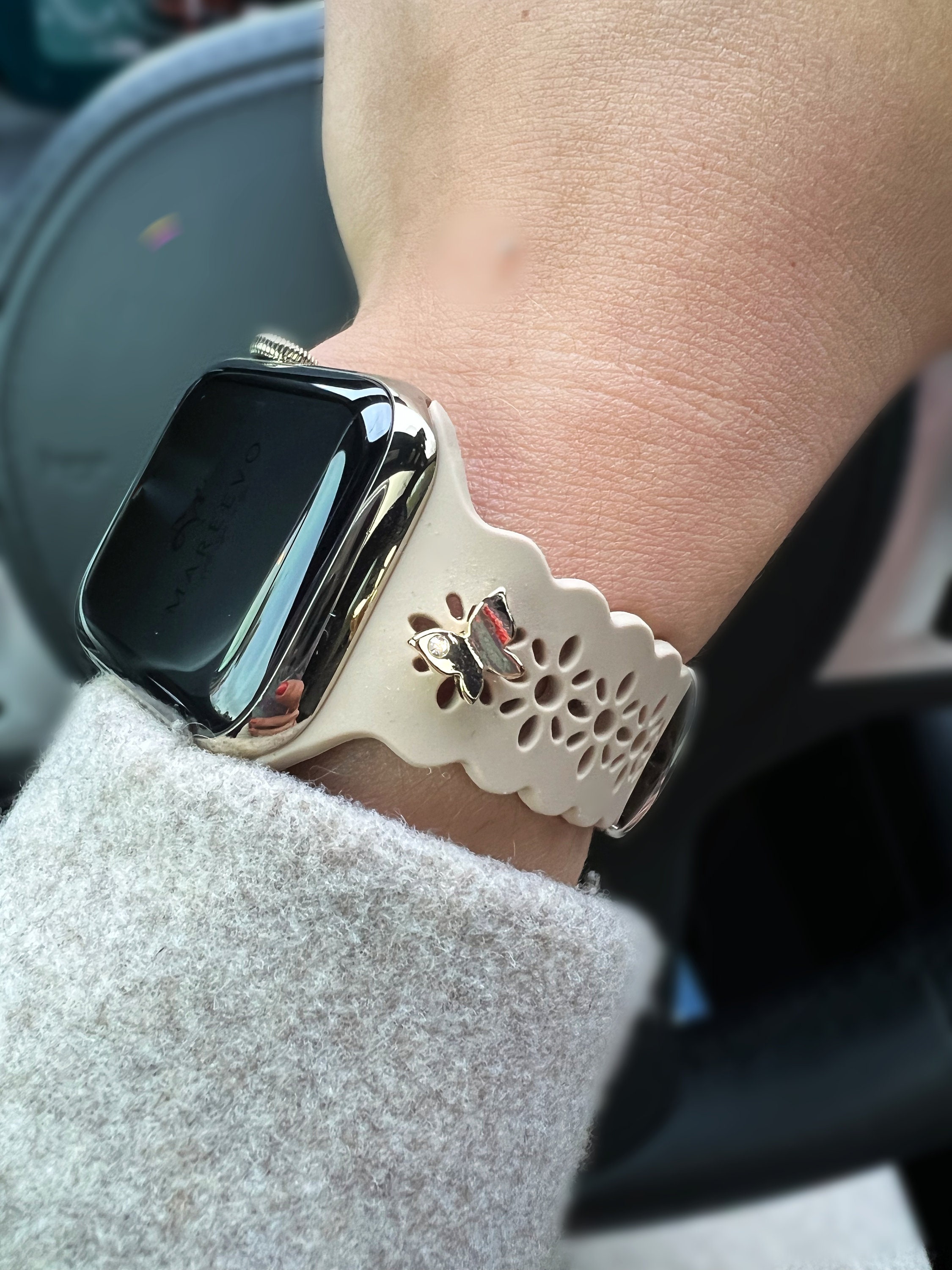 Silicone Laser Cut Apple Watch Band for Iwatch 9 8 7 6 5 4 SE - Etsy