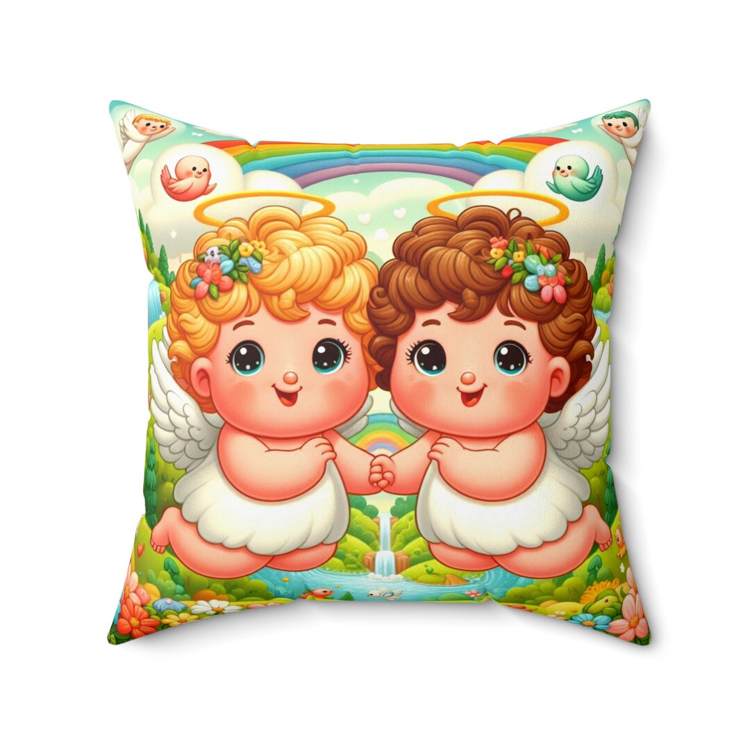 Angelic Cheer Pillow, Angels Decor, Cute Throw Pillow, Baby Pillow ...