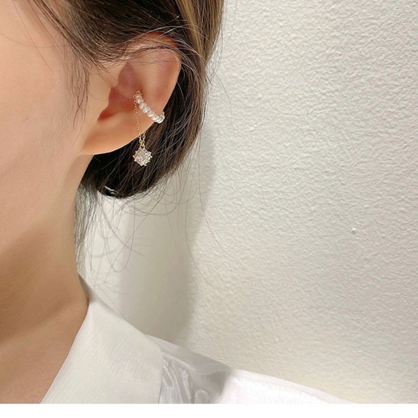 Pearl Ear Cuff - Etsy