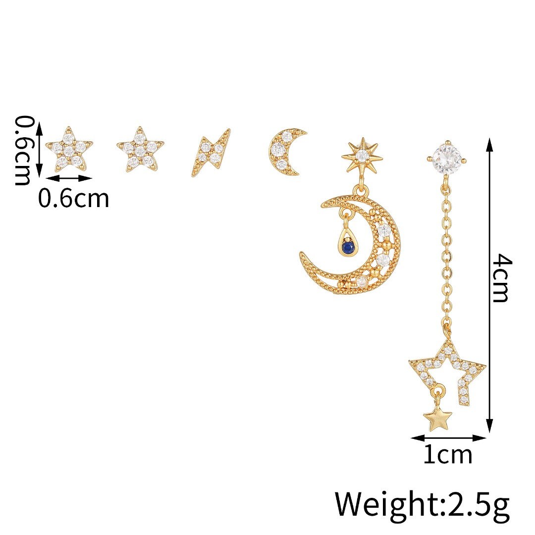 MULTIPLE PIERCING EARRINGS Set Minimalist Dangling Simple Drop - Etsy