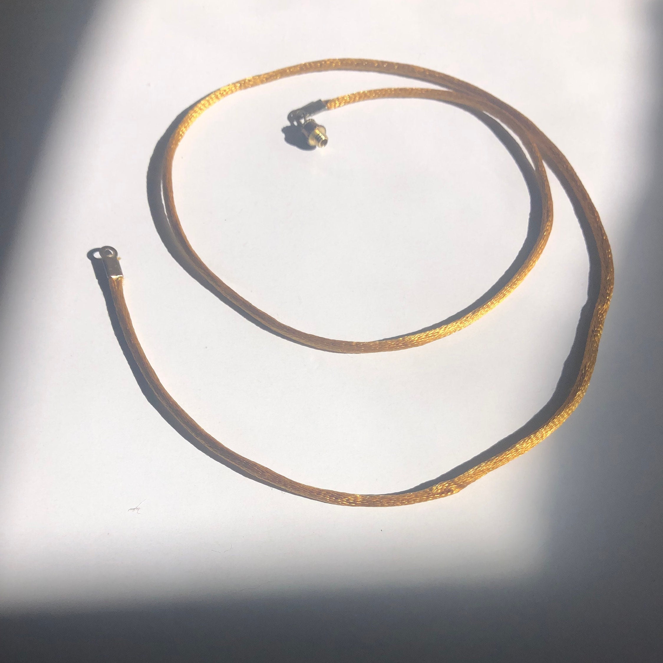 Satin Gold Necklace | Cloth Gold Necklace - Etsy