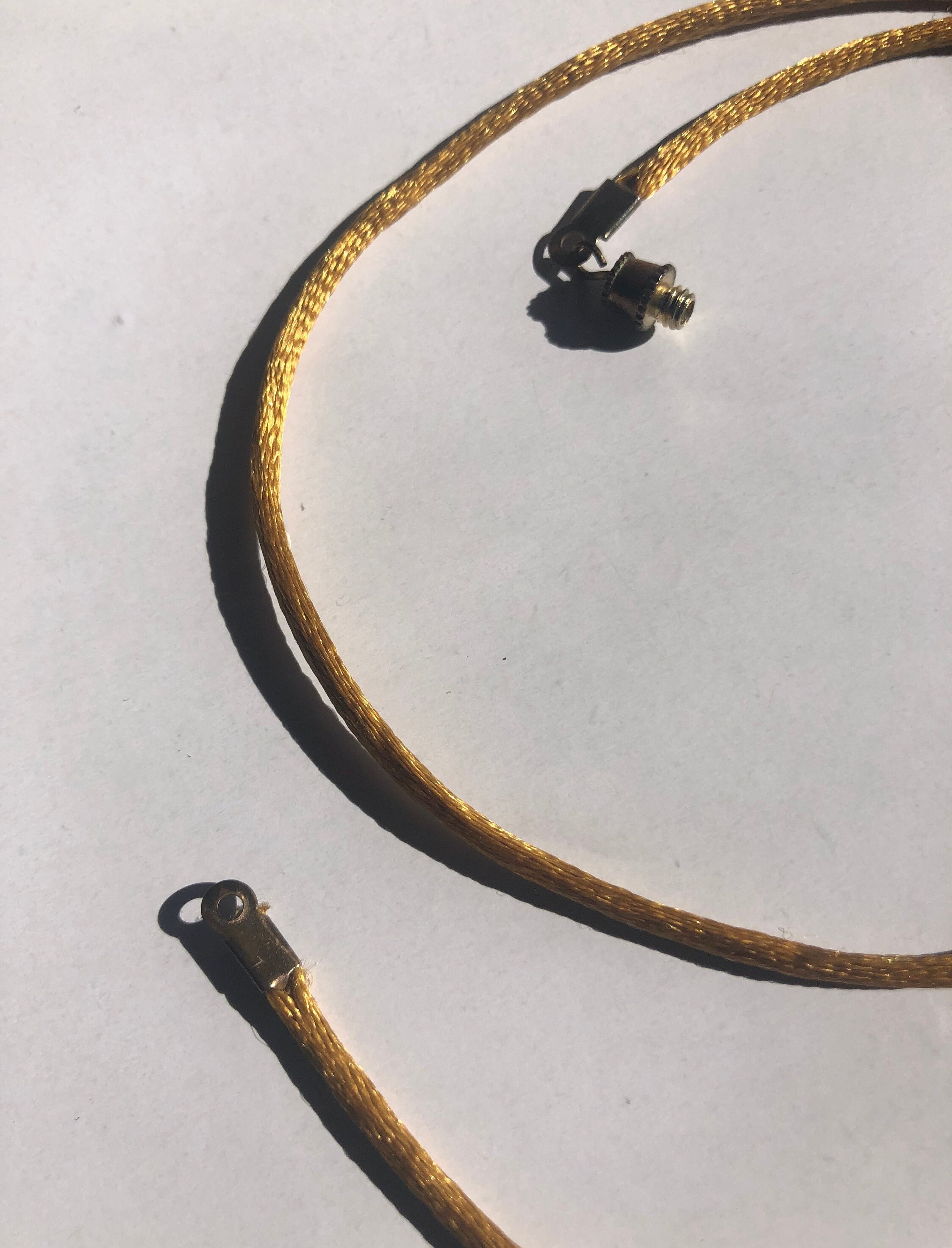 Satin Gold Necklace | Cloth Gold Necklace - Etsy