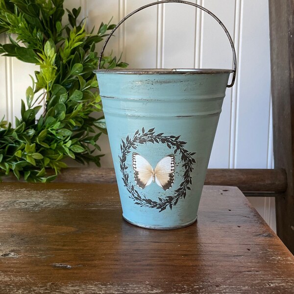 Galvanized Pail - Etsy