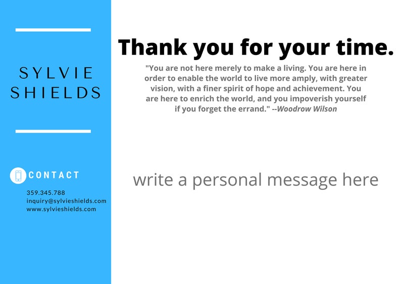 Modern Resume Template | Modern Interview Leave Behind - Etsy