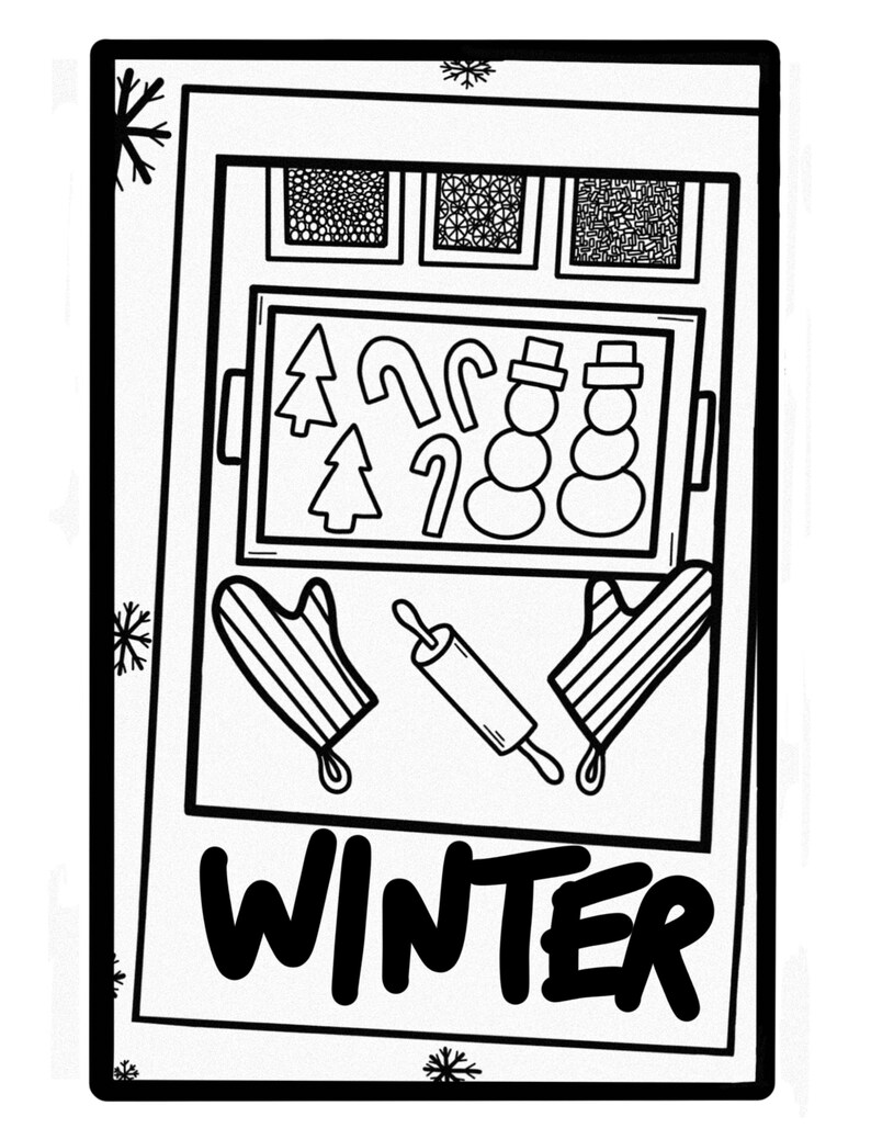Seasonal Printable Colouring Page Bundle - Etsy