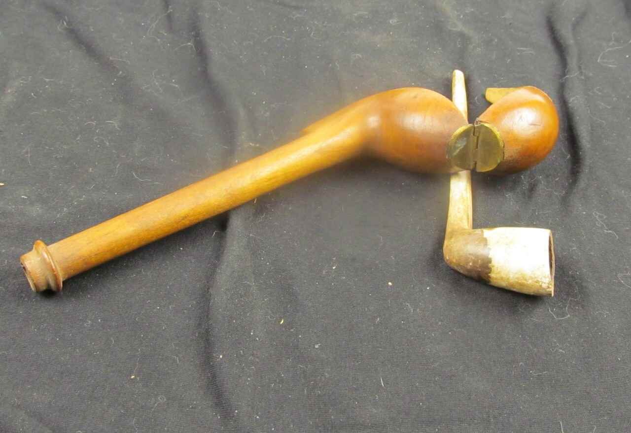 Antique Porcelain Pipe and Wood Hinged Case - Etsy
