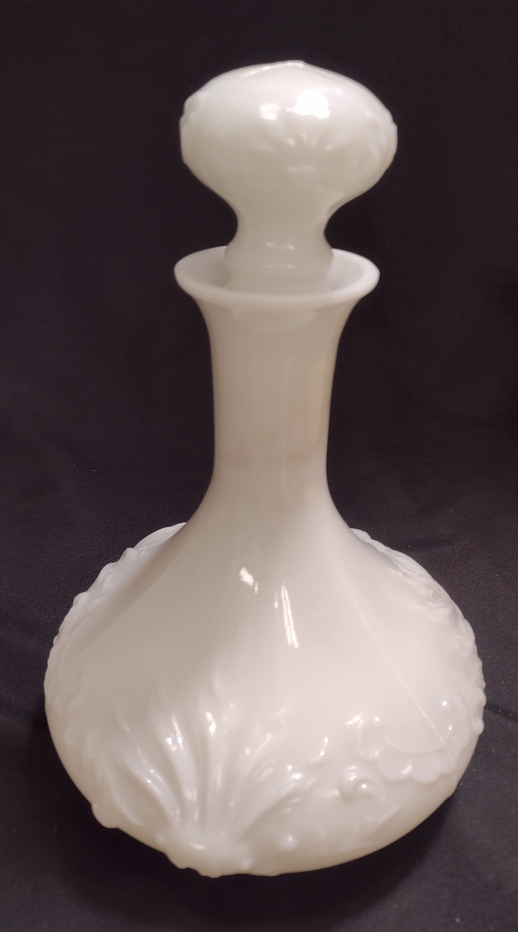PRICE REDUCED Antique Victorian Milk Glass Decanter - Etsy