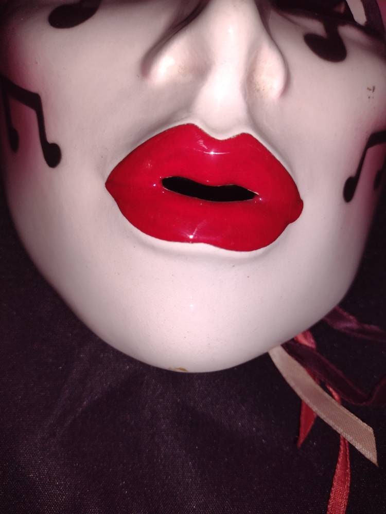 Clay Art Musical Notes Mask Plaque - Etsy