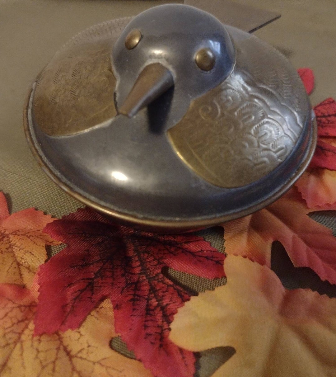 Brass and Pewter Bird - Etsy