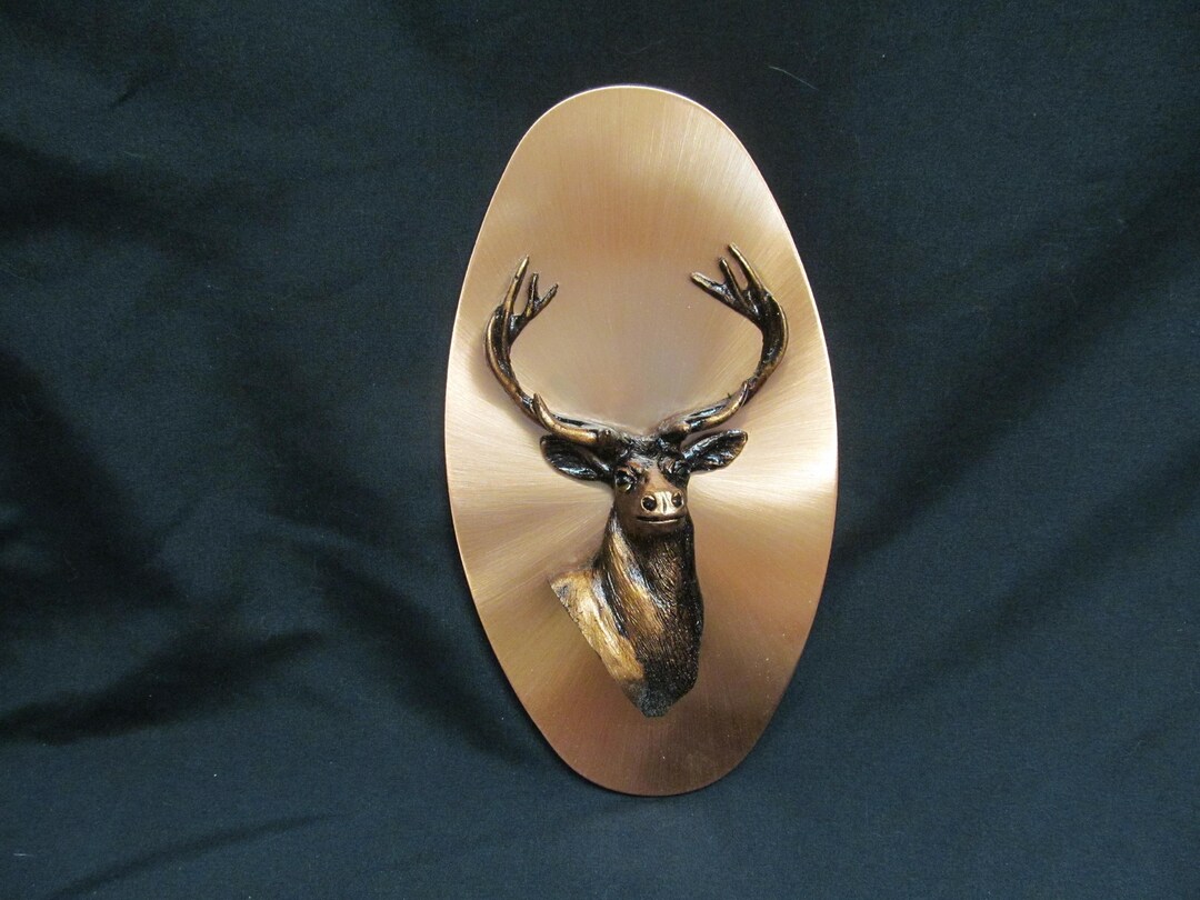 Wall Plaque With Elk's Figure Head Copper - Etsy