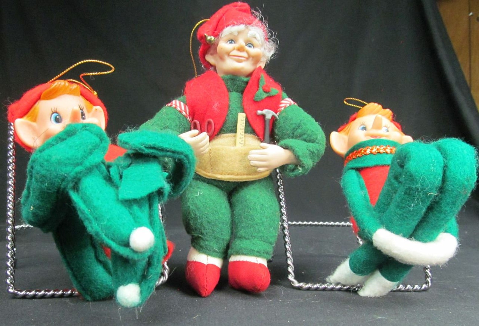 Three Santa Elf Helpers 2 Are Shelf Sitters 1 Workshop Elf - Etsy
