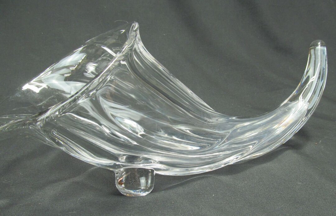 Duncan Miller Vintage Clear Sanibel Cornucopia - Etsy