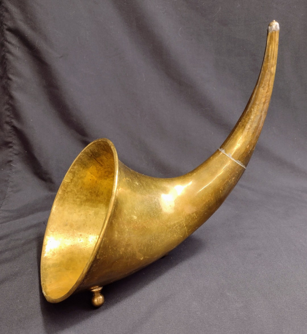 PRICE REDUCED Large Brass Cornucopia Vintage - Etsy