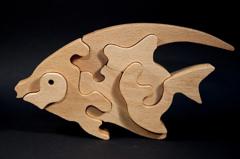 Personalized Fish Toy, Wooden Fish Puzzle, Educational Gifts for Kids ...