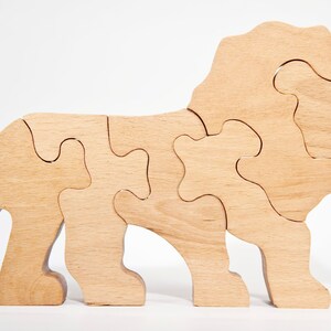 Personalized Lion Puzzle, Wooden Lion Puzzle, Educational Gifts for ...