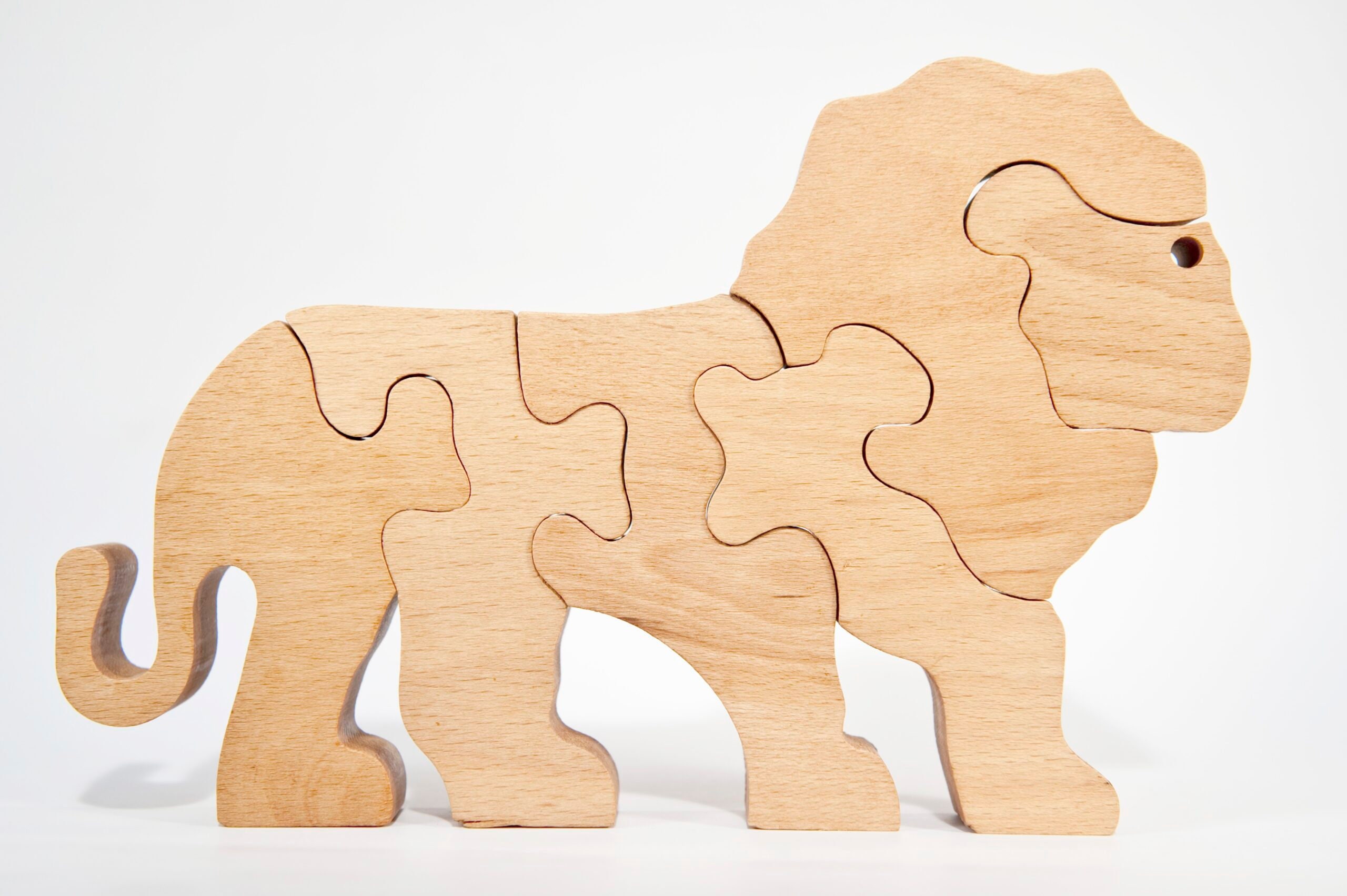 Personalized Lion Puzzle, Wooden Lion Puzzle, Educational Gifts for ...