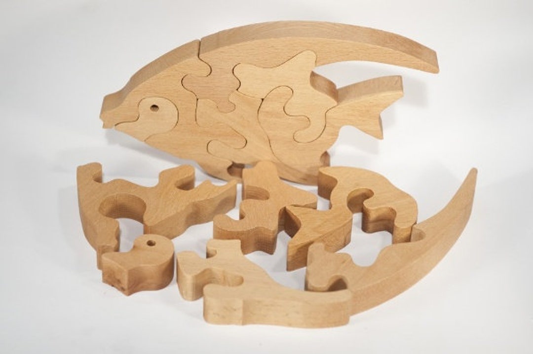 Personalized Fish Toy, Wooden Fish Puzzle, Educational Gifts for Kids ...