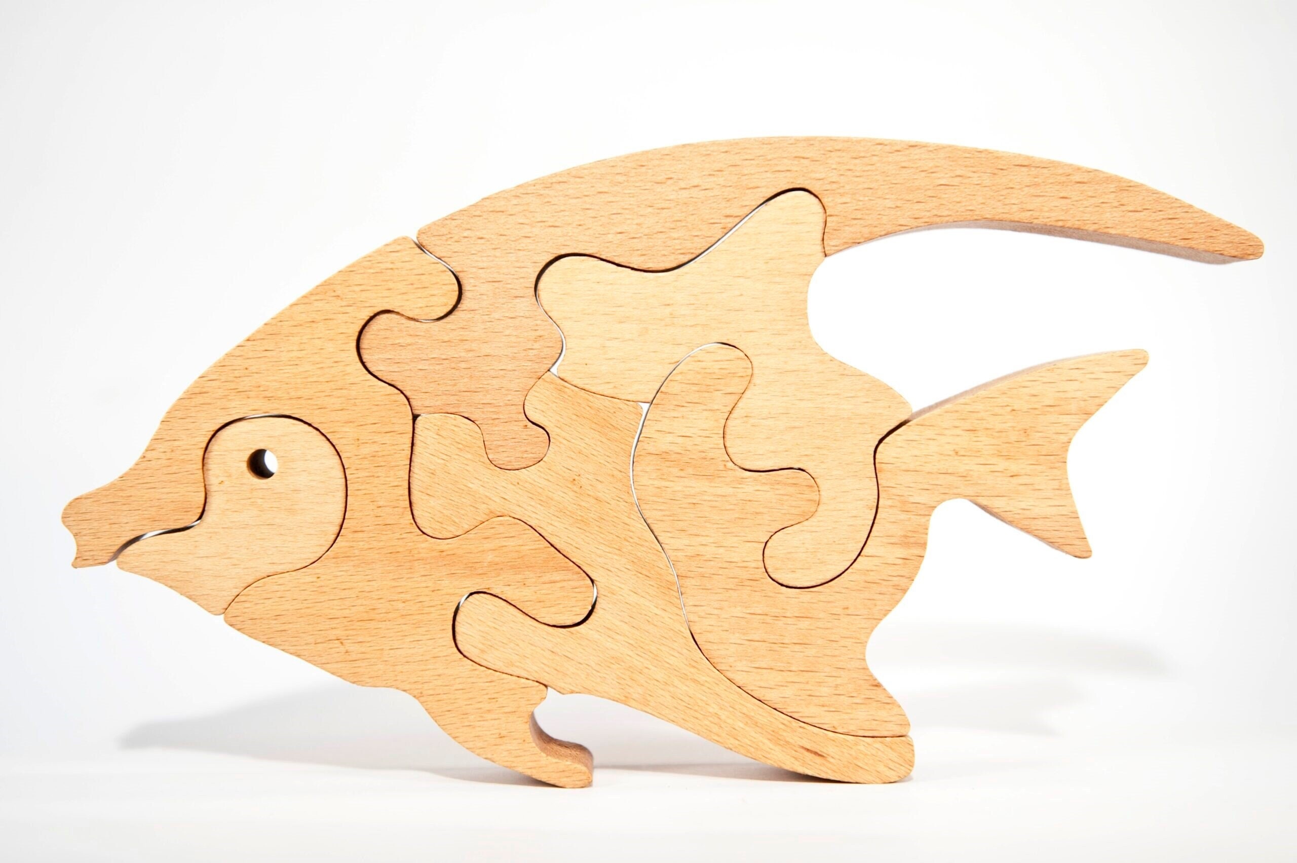 Personalized Fish Toy, Wooden Fish Puzzle, Educational Gifts for Kids ...