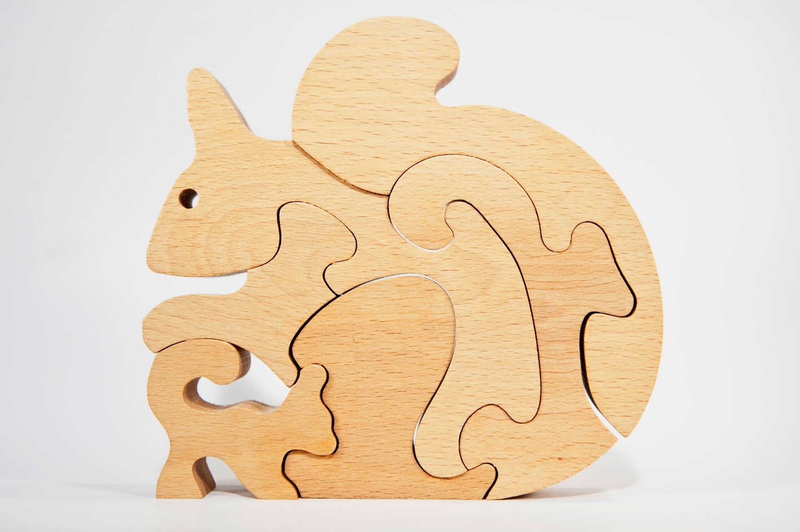 Personalized Squirrel Toy, Wooden Squirrel Puzzle, Educational Gifts ...