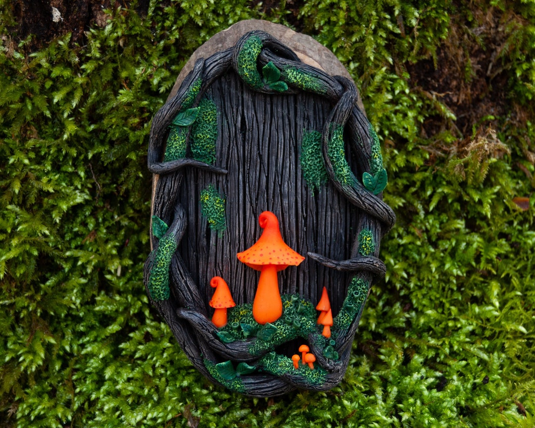 Decorative Frame champilutin Fantastic Orange Mushrooms in the Hollow ...