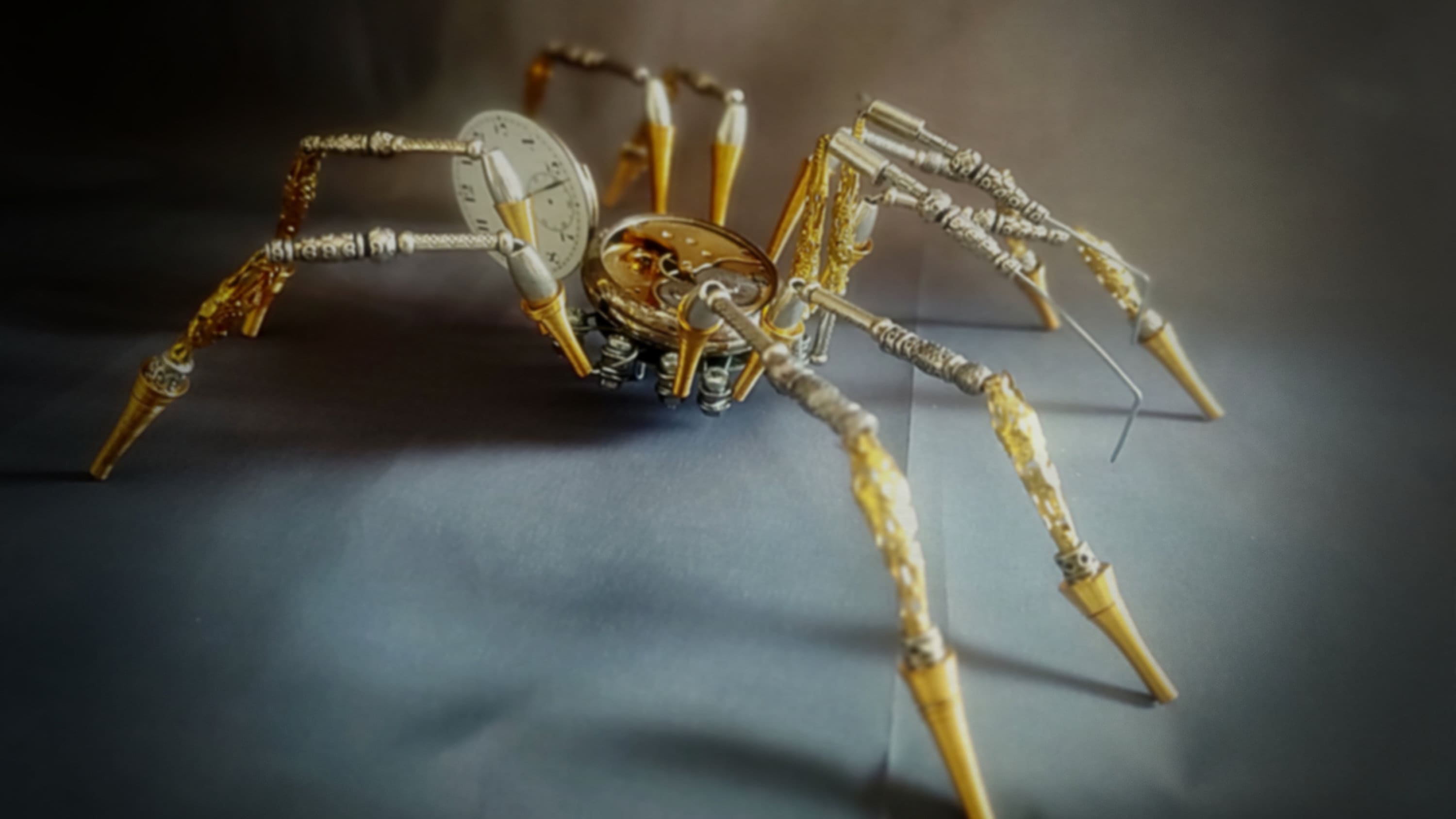 Mechanical Steampunk Spider Sculpture, Hand Made Art Steampunk Decor ...