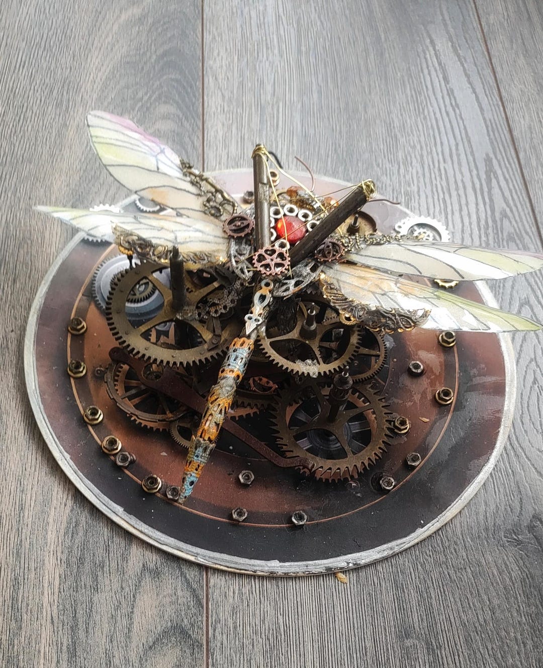 Steampunk Clock Art Steampunk Clockwork Wings Wall Art Wall Picture ...